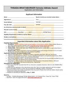 Whataburger Scholar-Athlete Form -fillable_v2 | Texas High School ...